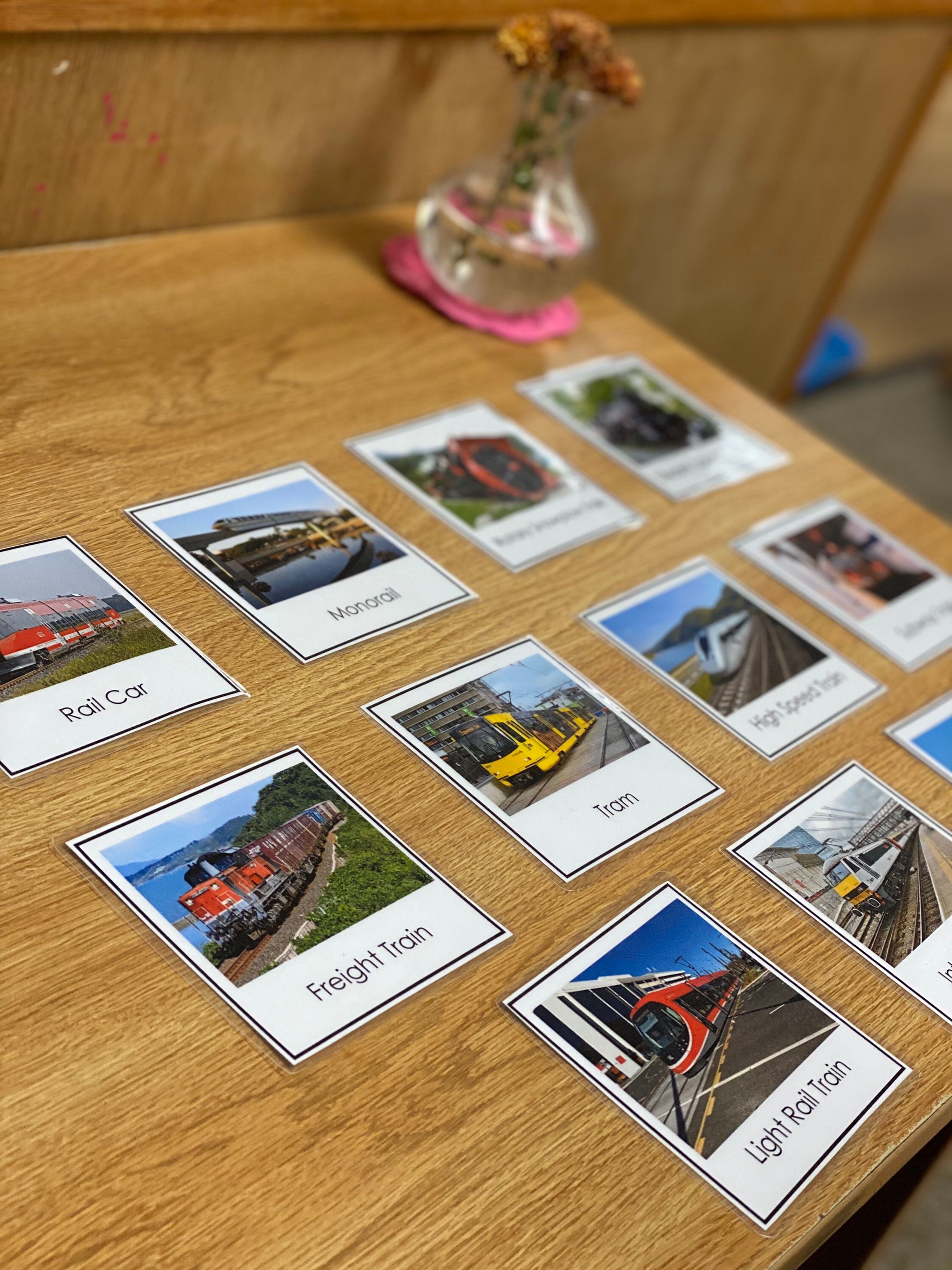 Trains • Nomenclature Cards • Montessori • Flash Cards • Digital ...