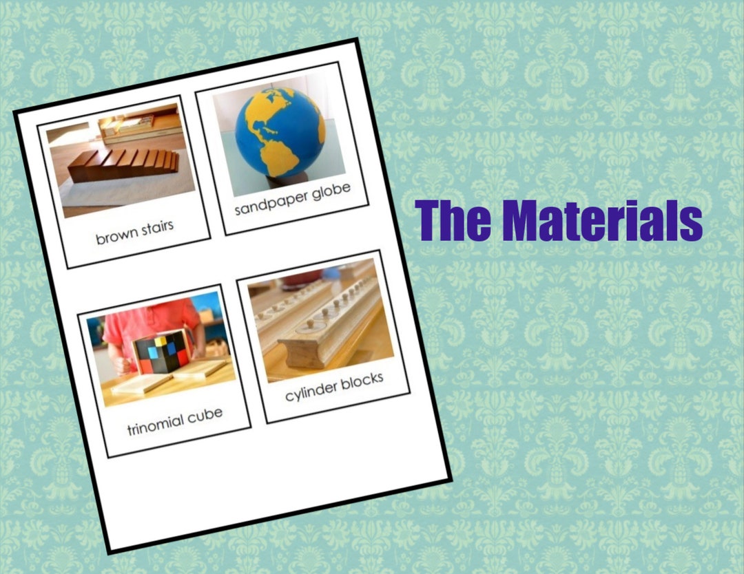 Montessori Three Part Cards: Material Nomenclature Vocabulary (PDF) - Etsy