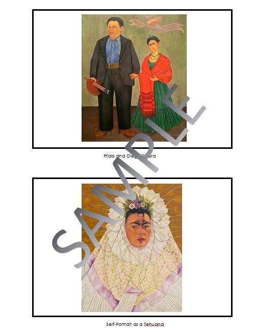 Frida Kahlo Art Flash Cards: Artist Biography, Famous Paintings ...