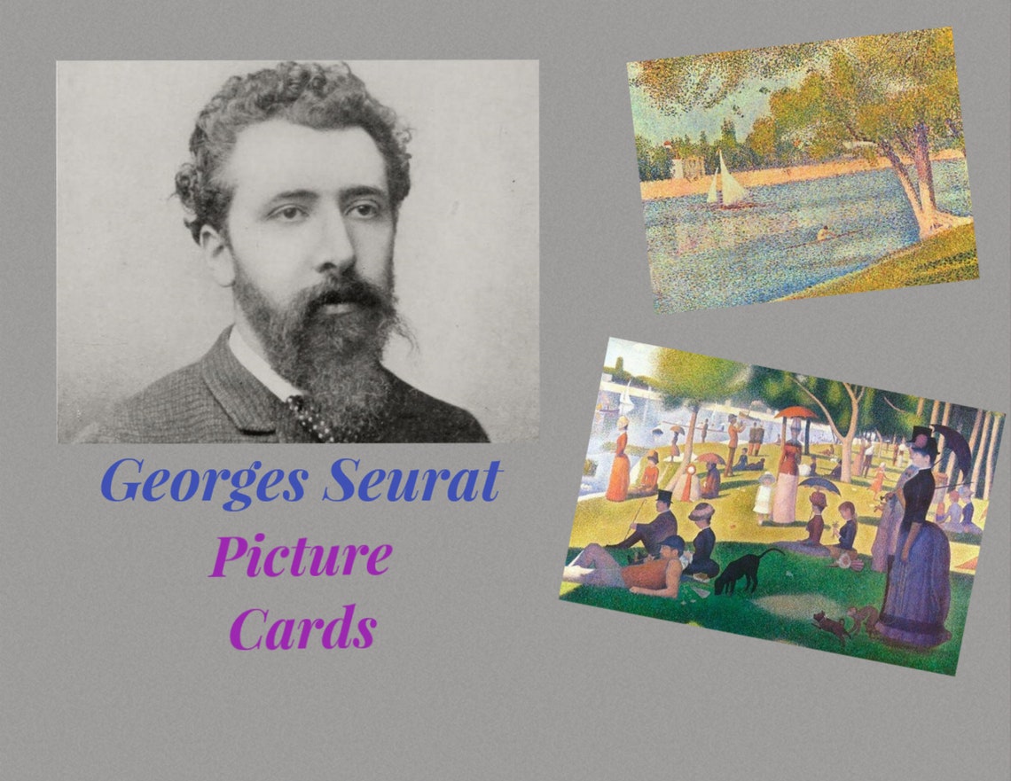 Georges Seurat Picture Cards • Montessori • Flash Cards • Digital ...