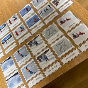 Winter Activities Three Part Cards: Montessori Nomenclature (PDF) - Etsy