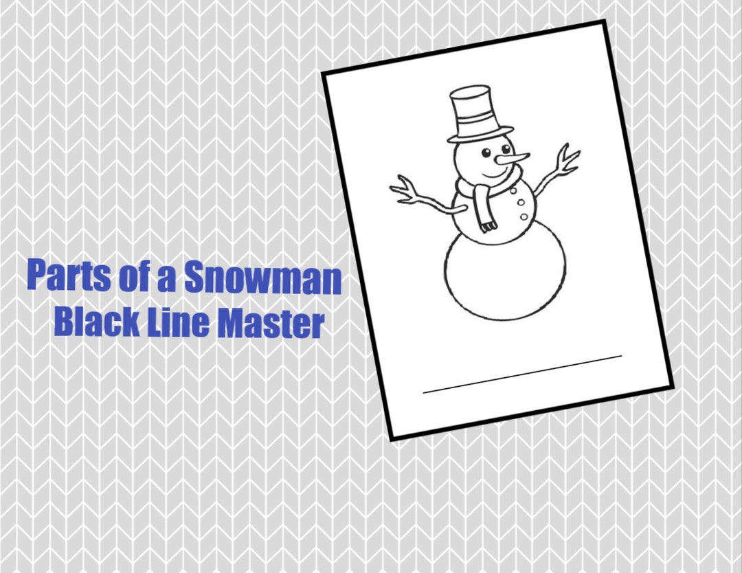Parts of a Snowman • Black Line Master • Nomenclature Cards ...
