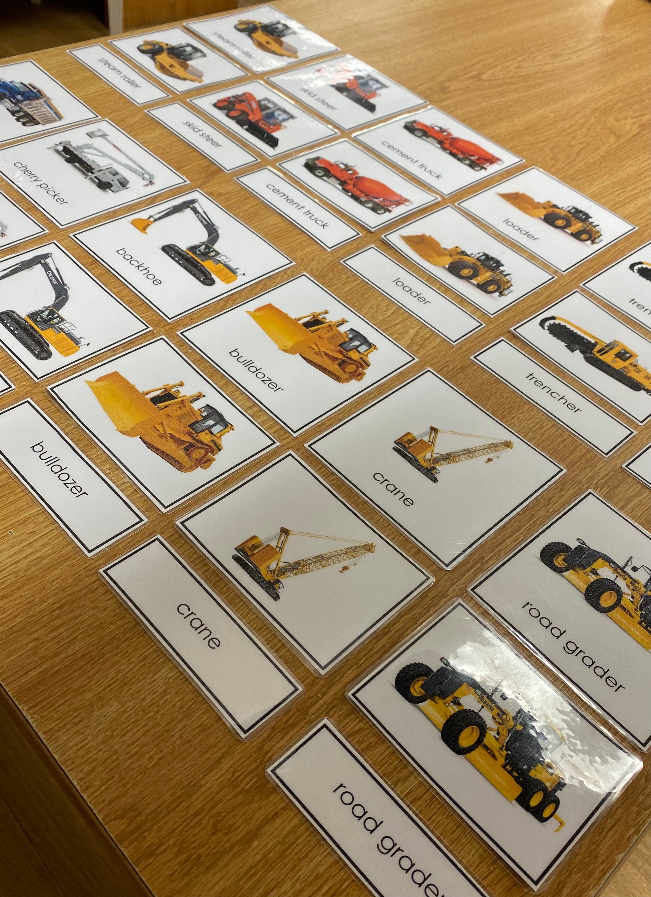 Trucks • Three Part Cards • Montessori • Flash Cards • Digital ...