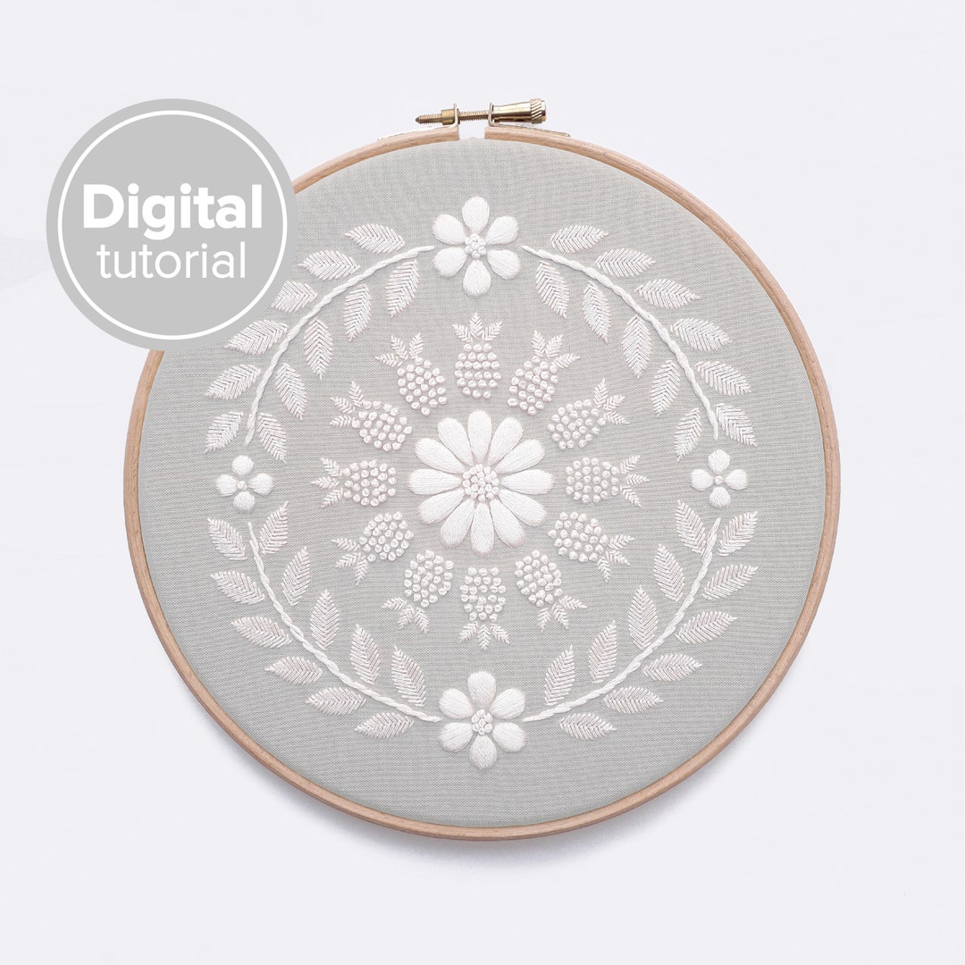 Tutorial de bordado digital, Patrón de bordado floral, Oda al papel ...