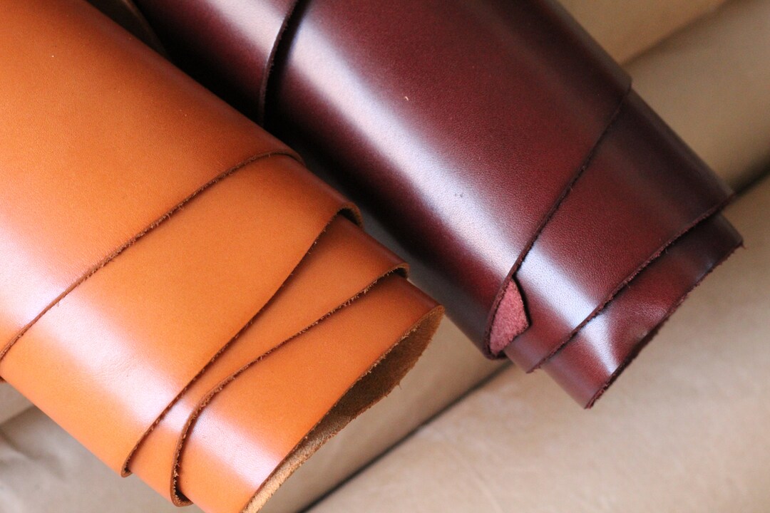 Pull-up Leather Use for Handcrafting and Sewing Semi-vegetal Full Grain ...