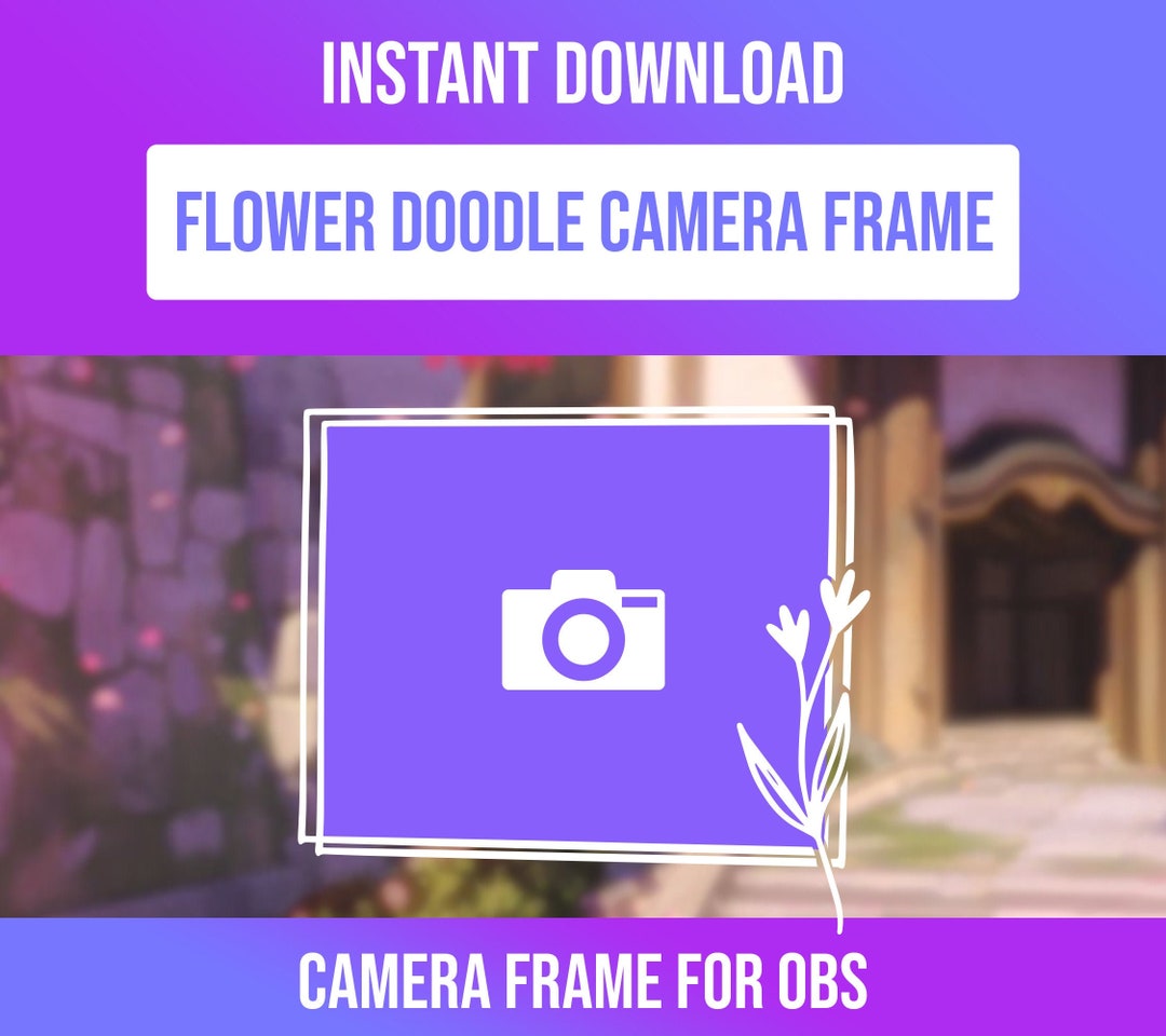 Flower Doodle Webcam Overlay for Streaming - Etsy