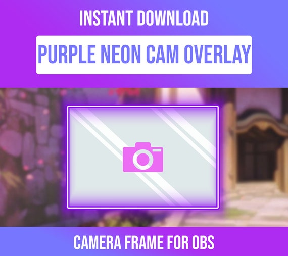 Neon Purple Webcam Overlay for Streaming | Etsy
