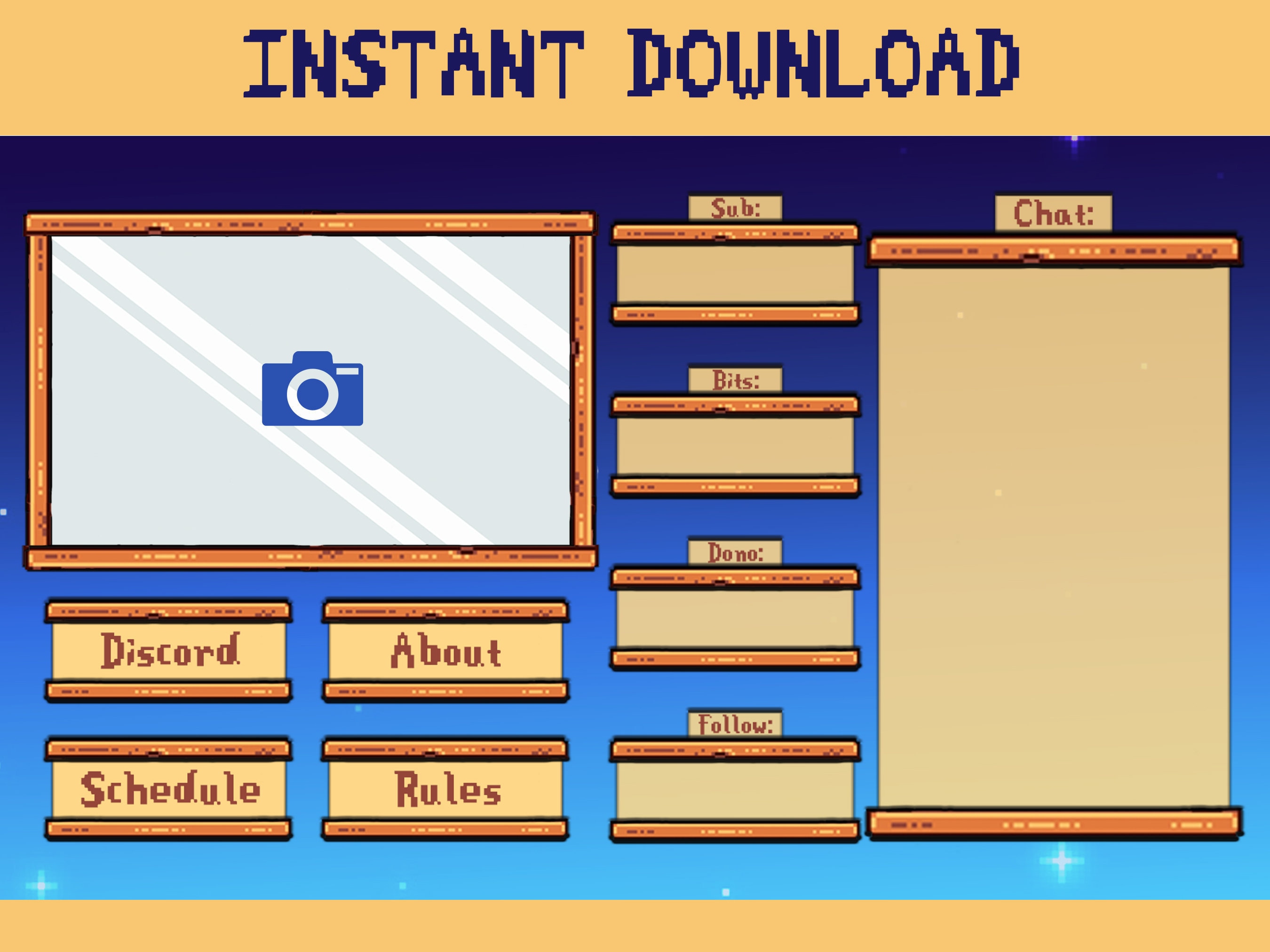 Stardew Valley Inspired Overlay for Twitch Streamers - Instant Download ...