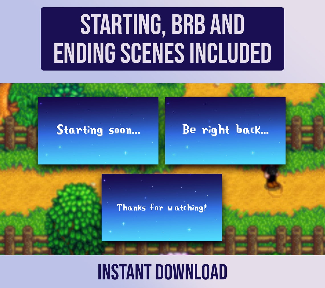 Stardew Valley Inspired Overlay for Twitch Streamers - Instant Download ...