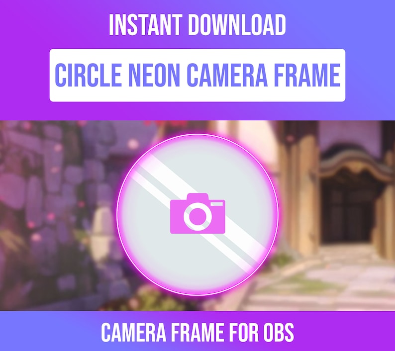 Circle Neon Pink Webcam Overlay for Streaming - Etsy