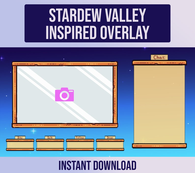 Stardew Valley Inspired Overlay for Twitch Streamers - Instant Download ...