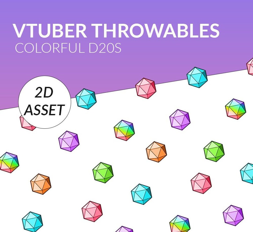 VTUBER THROWABLES - D20 Dice Throwables for Twitch Integrated Throwing ...