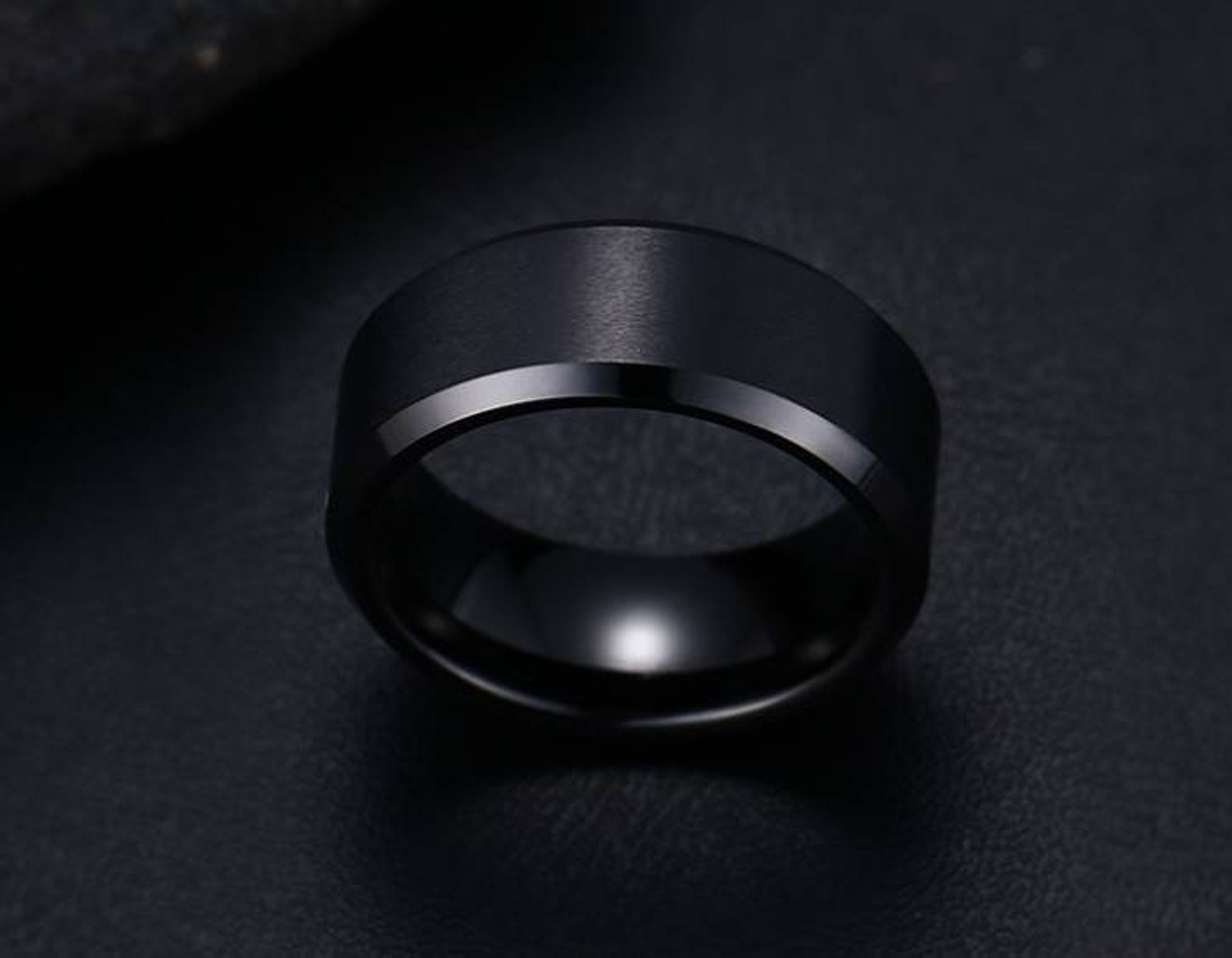 Black Couple Rings Set Stainless Steel Lover Matching Ring - Etsy