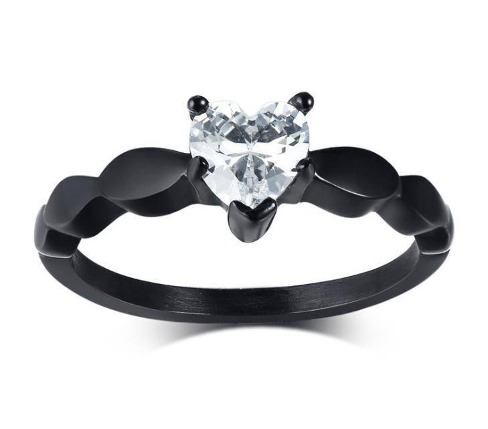 Black Couple Rings Set Stainless Steel Lover Matching Ring - Etsy