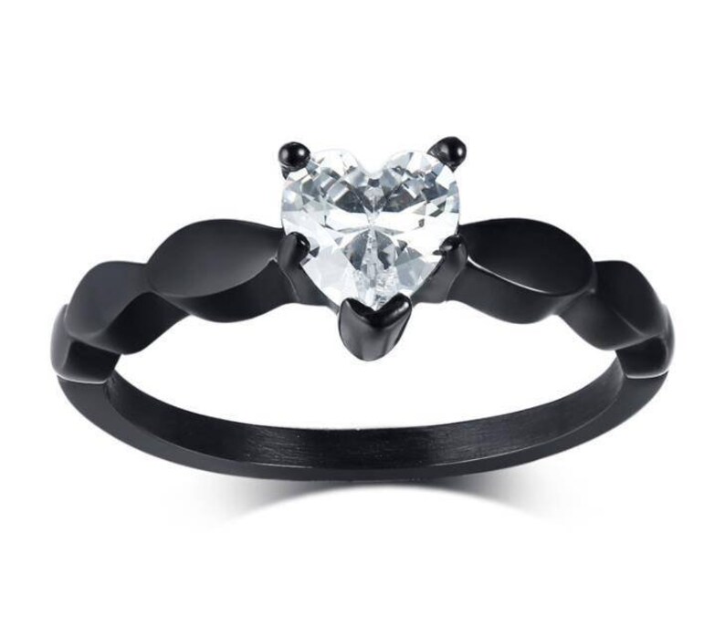 Black Couple Rings Set Stainless Steel Lover Matching Ring - Etsy