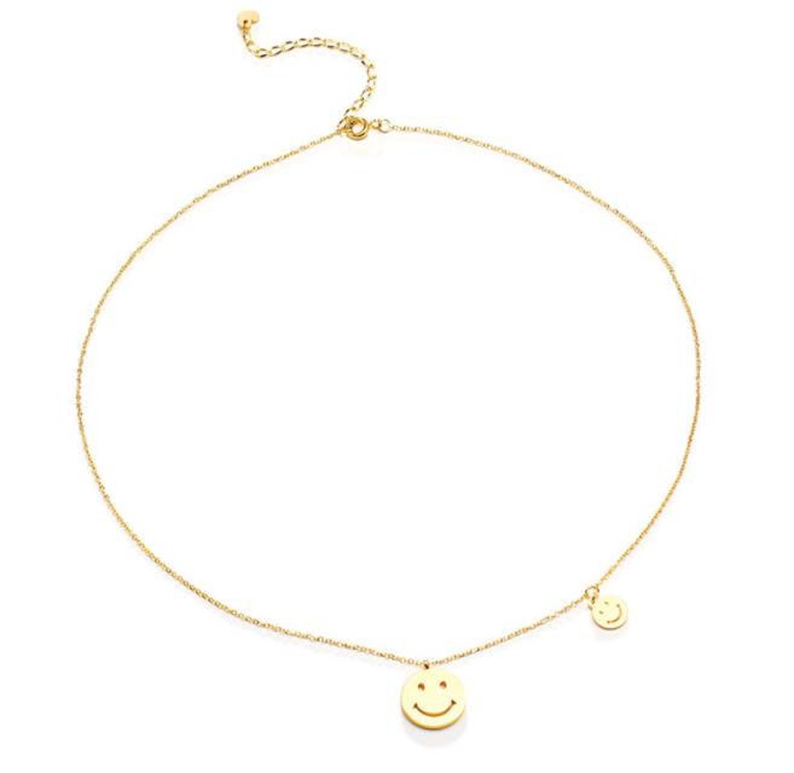 Fashion Women Stainless Steel Gold Smile Face Necklace Lady - Etsy