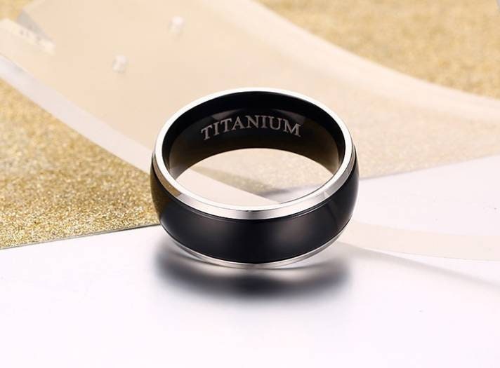 8mm Black Titanium Ring Finger Ring for Men Matching Ring - Etsy