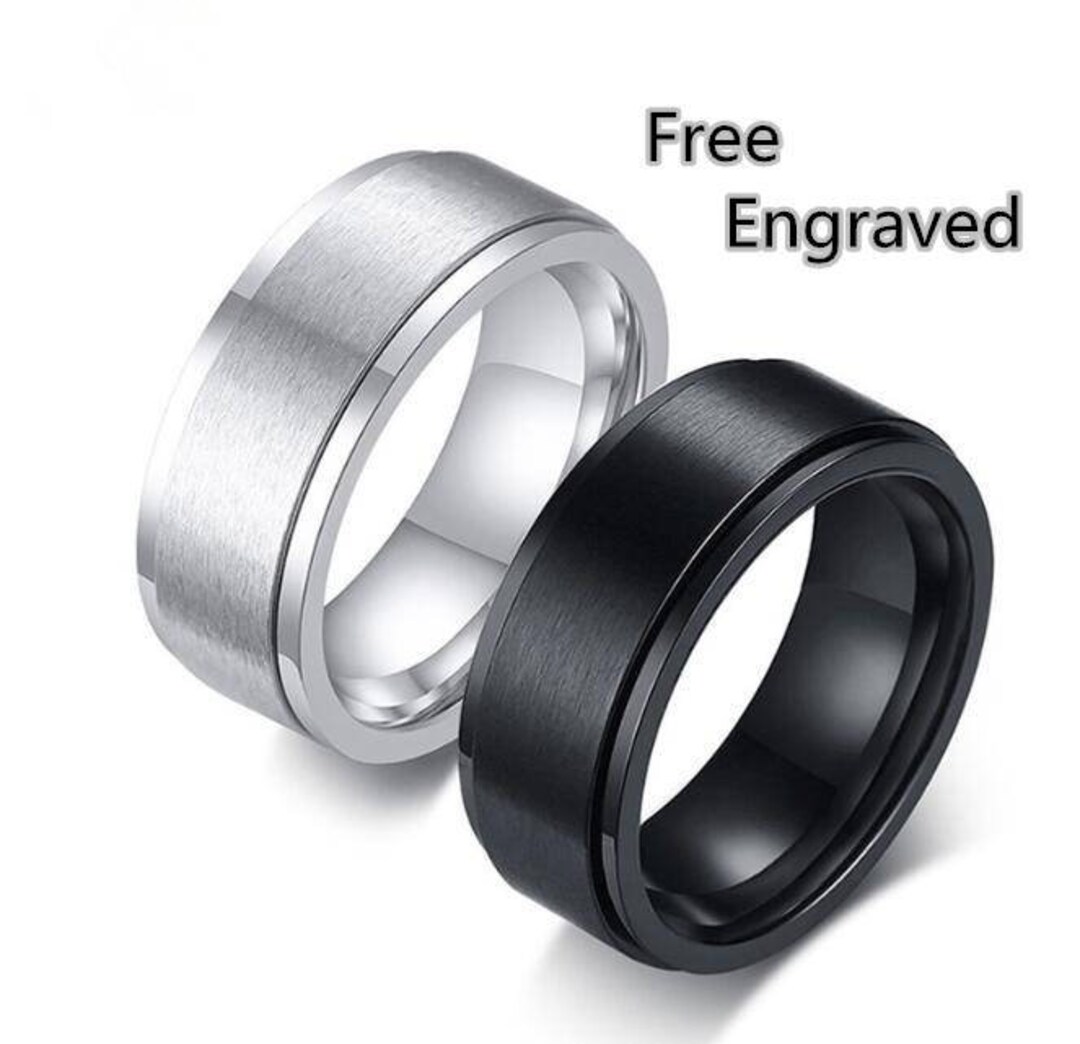 8mm Men's Ring Stainless Steel Matching Rings Promise - Etsy