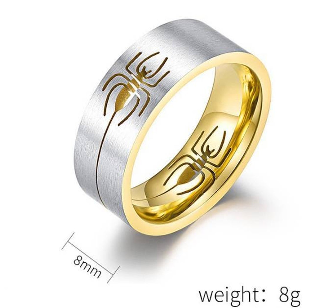 Hollow Spider Men's Ring Titanium Stainless Steel Matching - Etsy