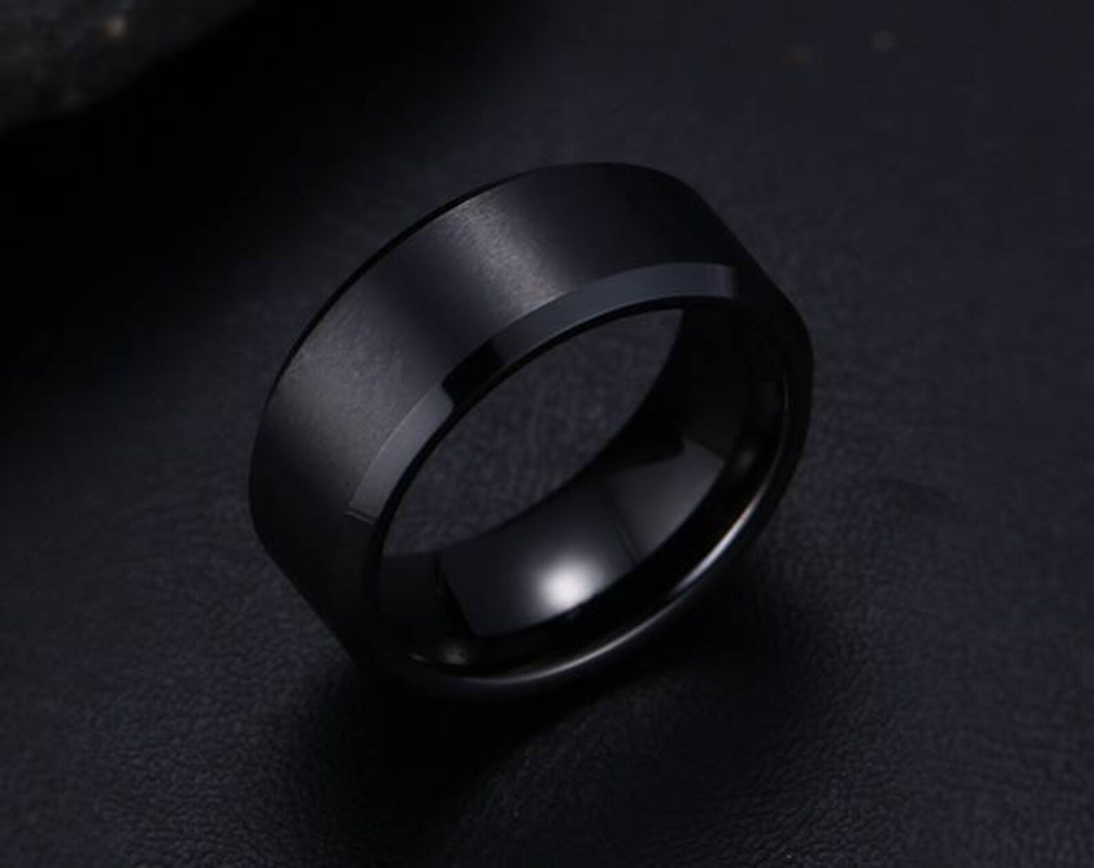 Black Couple Rings Set Stainless Steel Lover Matching Ring - Etsy