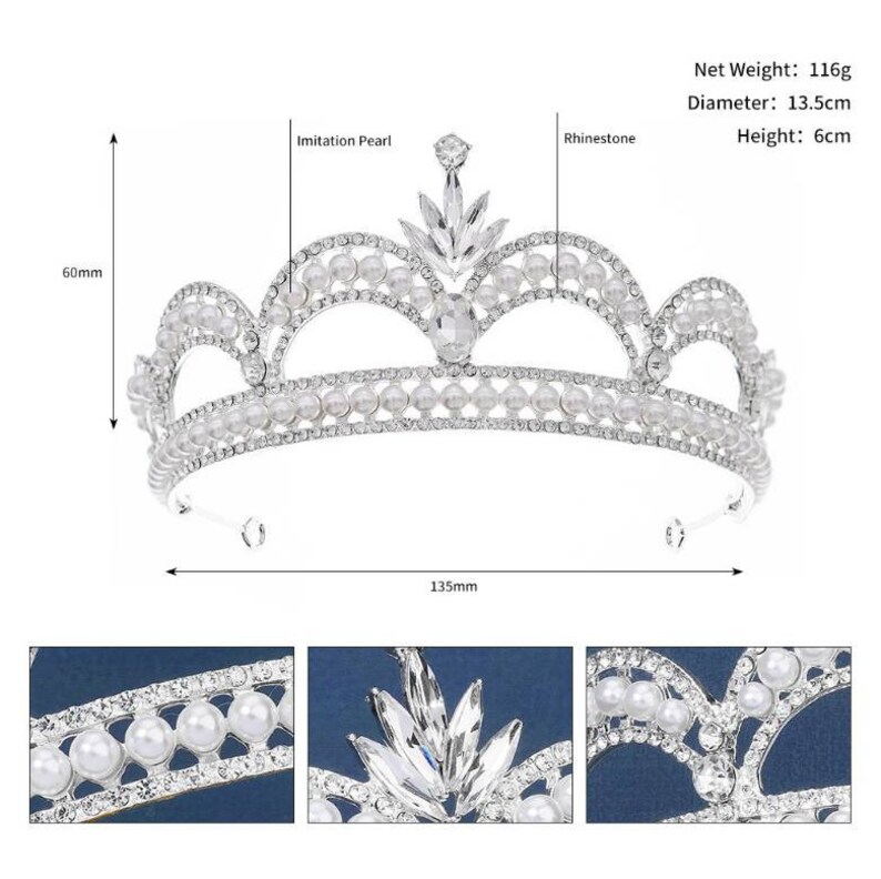 Sweet Princess Crown Fairy Beauty Photo Headwear Bride Retro - Etsy