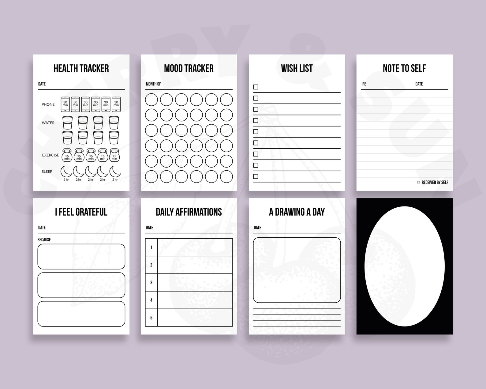Planner Cards Set, Printable Sticky Notes, Notepad, Memo Pad, Journal ...