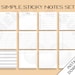 Printable Sticky Notes Minimalist Design 3x3 Inch Journal Bujo Neutral ...