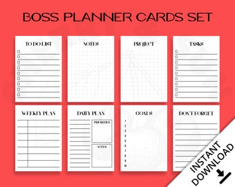 Cute Sticky Notes Set Printable Notepad Bullet Journal | Etsy