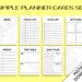 Simple Planner Cards | Sticky Notes | Printable | Notepad Memo Pad ...