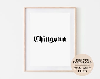 Chingona Definition Digital Printable Poster Print Wall Art | Etsy