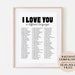 I Love You in Different Languages Digital Poster Print, Wall Art Home ...