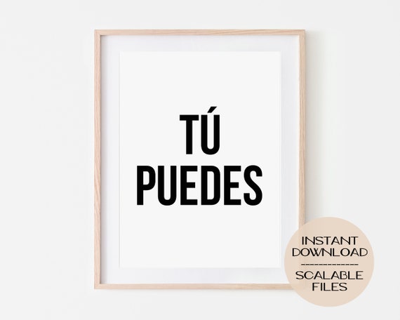 Tu Puedes Digital Printable Poster Print Wall Art Home Dorm | Etsy