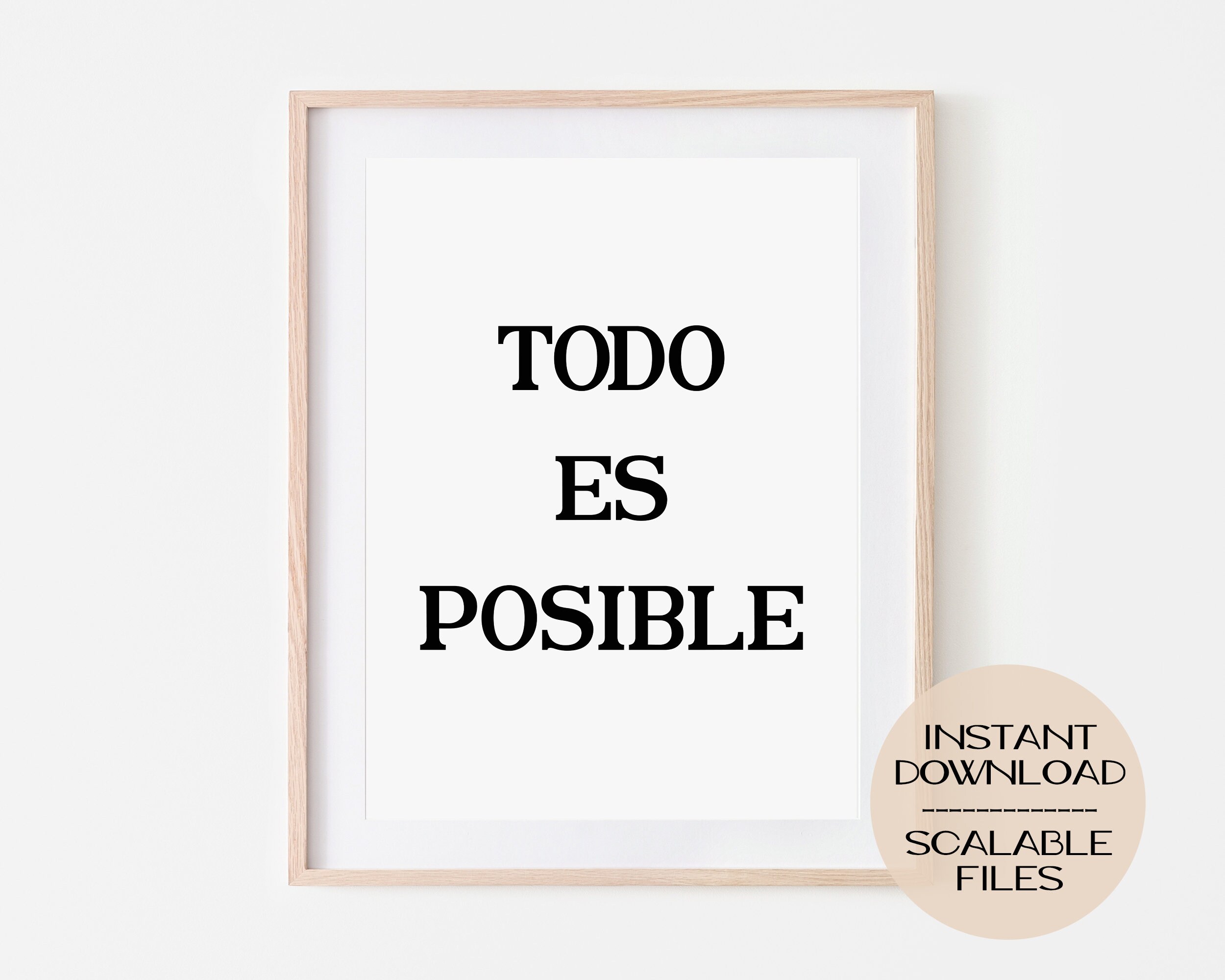 Todo Es Posible Digital Poster Print Printable, Wall Art Home Dorm ...