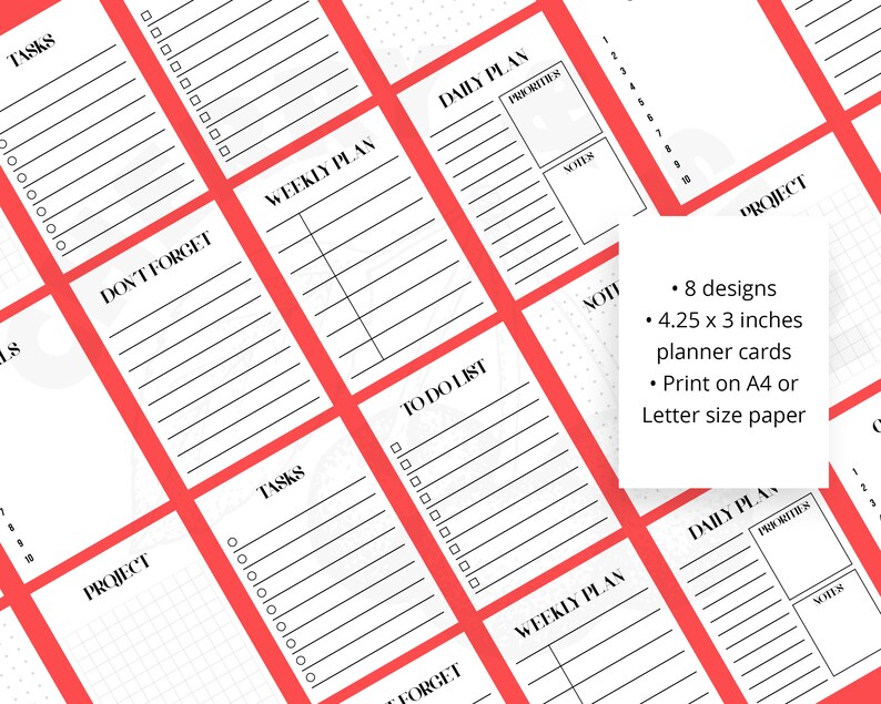 Boss Planner Cards | Sticky Notes | Printable | Notepad Memo Pad ...