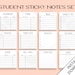Student Sticky Note | Printable | Minimalist | 3x3 | Journal | Bujo ...