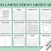 Wellness Sticky Note | Printable | 3x3 | Journal | Bujo | Health ...