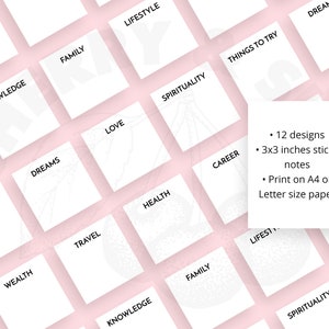 Vision Board Sticky Notes Set | Minimalist Design | 3x3 | Journal ...