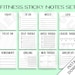 Fitness Sticky Notes Printable 3x3 Bullet Journal Bujo | Etsy