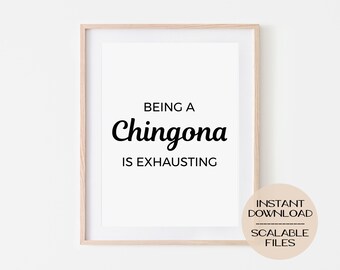 Chingona Definition Digital Printable Poster Print Wall Art | Etsy
