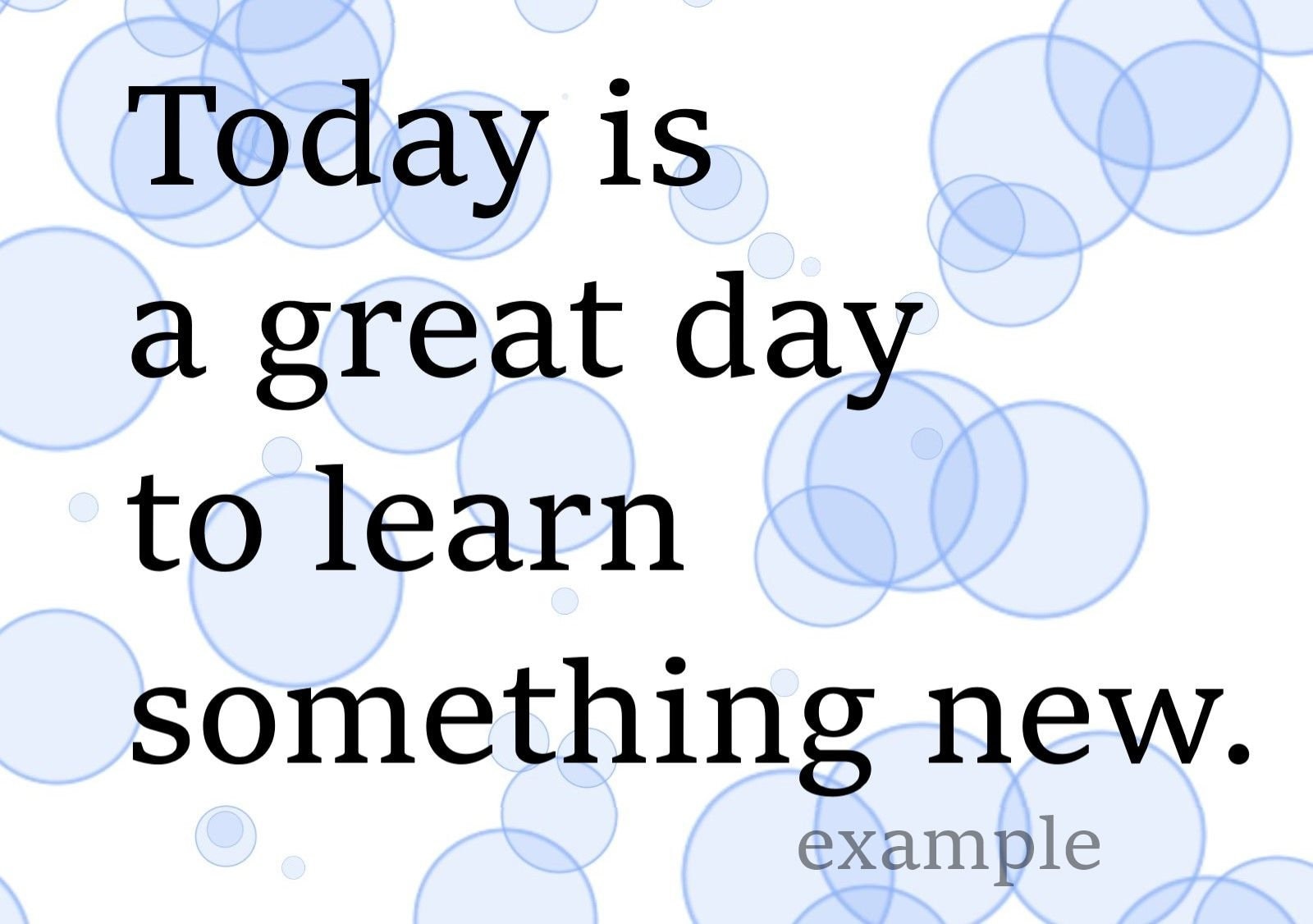 Today is a Great Day to Learn Something New Quote Poster - Etsy