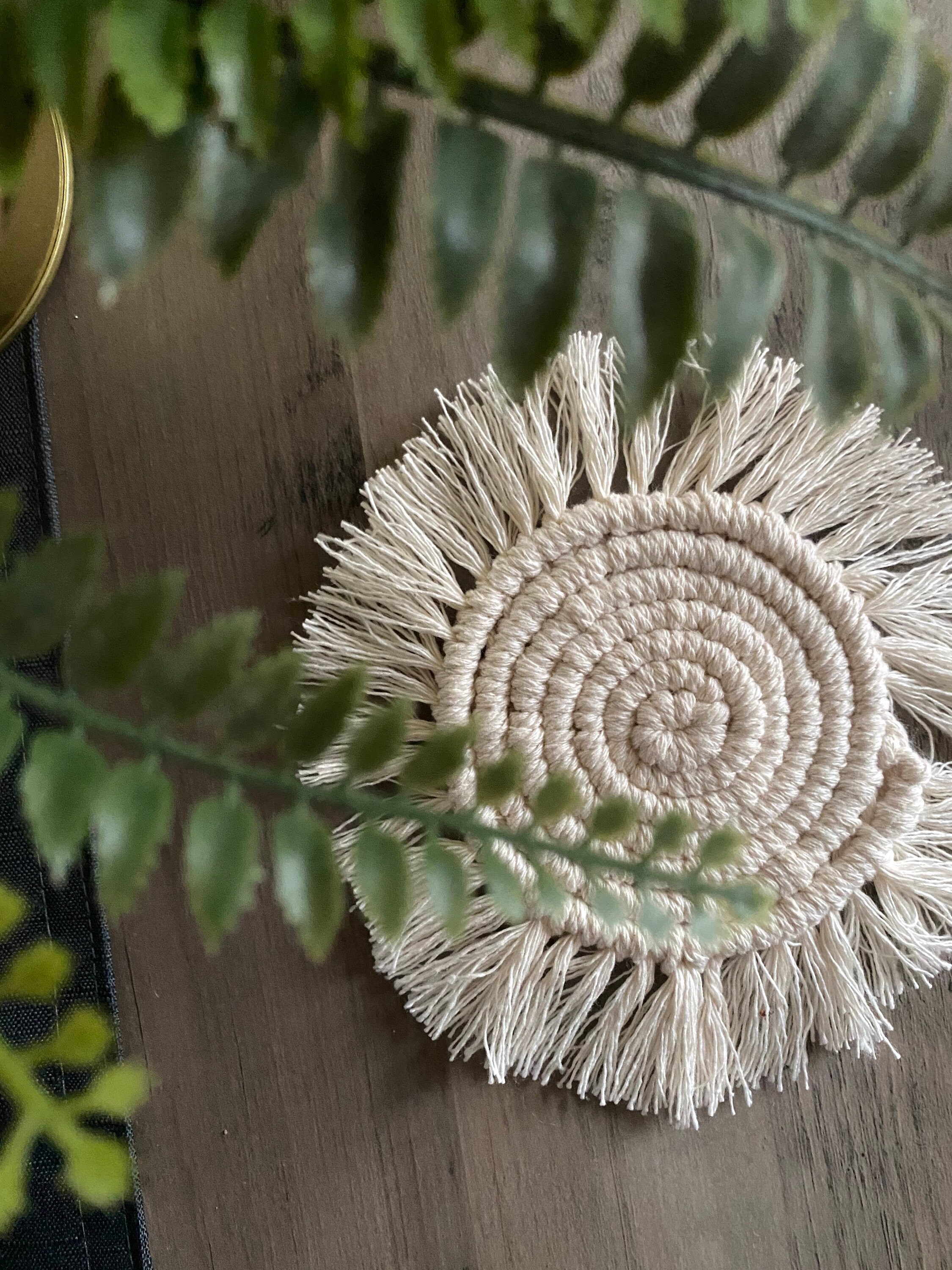 Classic Boho Macrame Coaster Hippie Homeware With LR - Etsy.de