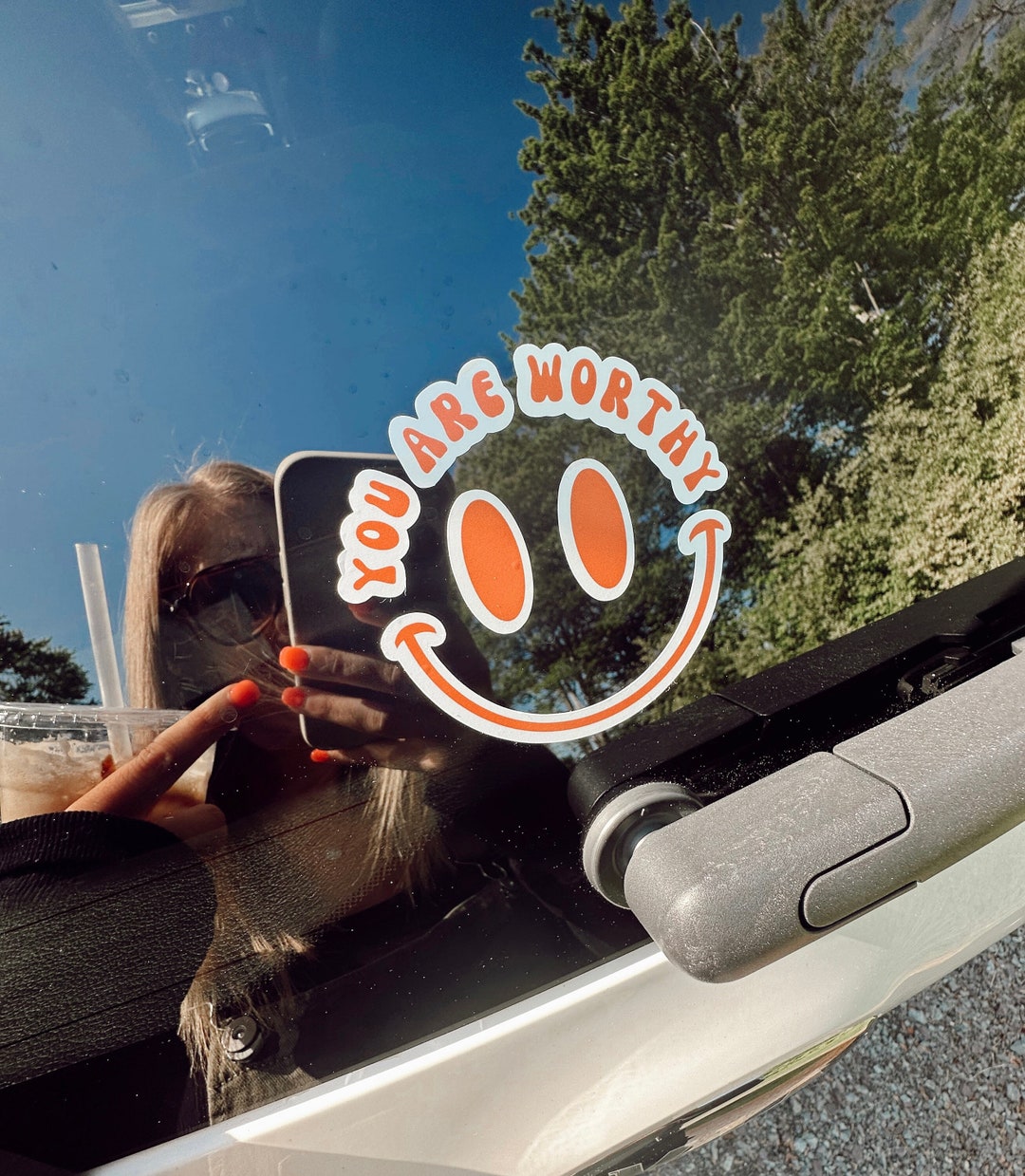 Smiley You Are Worthy Sticker free Shipping - Etsy