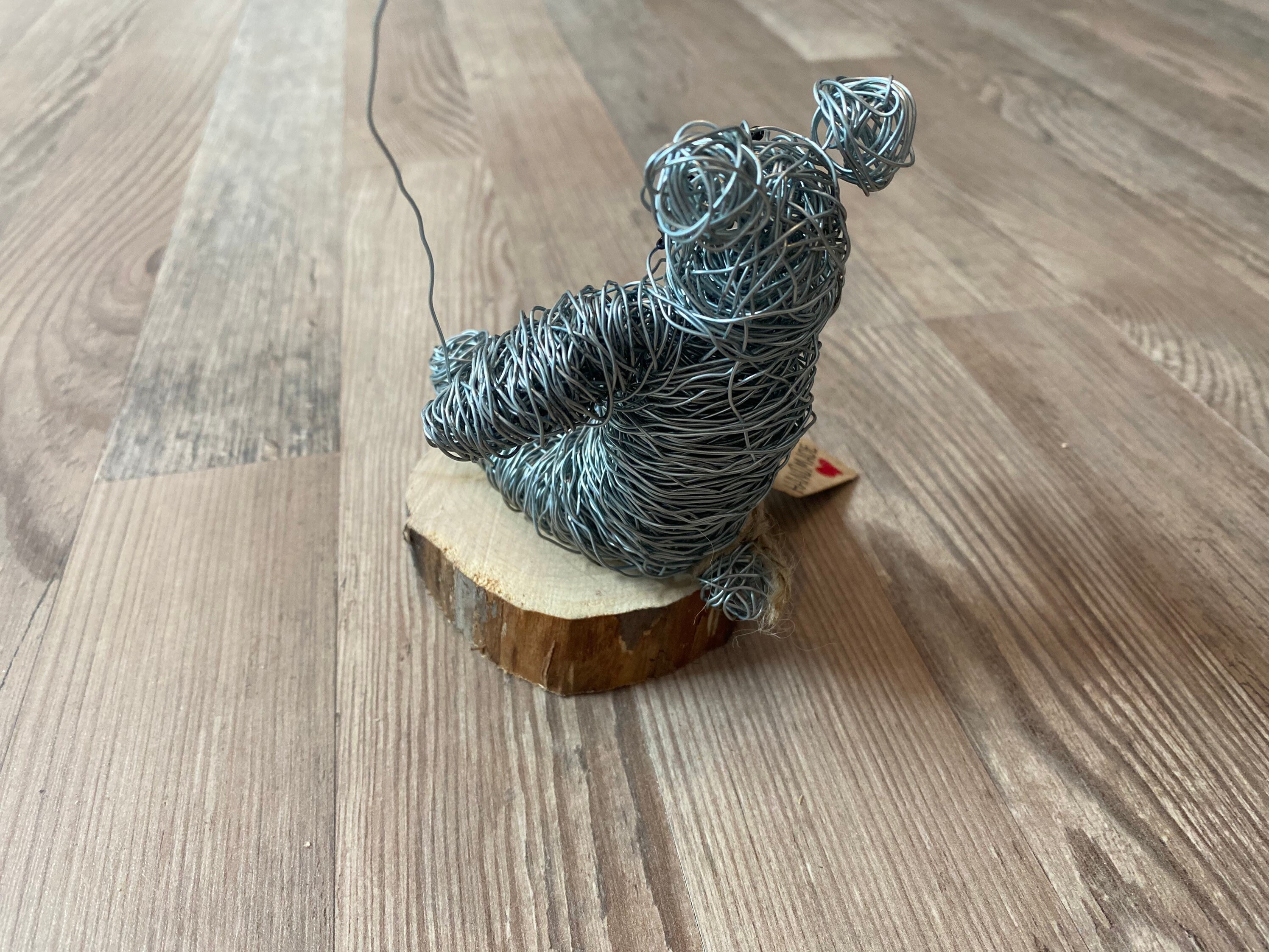 Teddy bear with cable balloon made of wire | Etsy