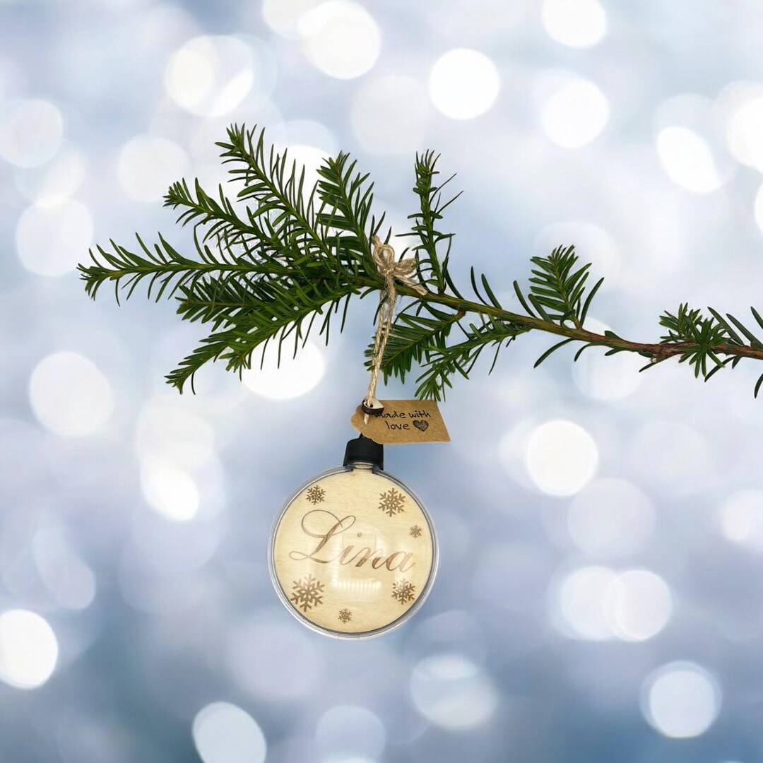 Personalized Christmas Bauble With Name | Individual Christmas Tree ...