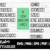 Cash Envelope Labels SVG Budget Binder Svg Budgeting SVG Cash Tracker ...