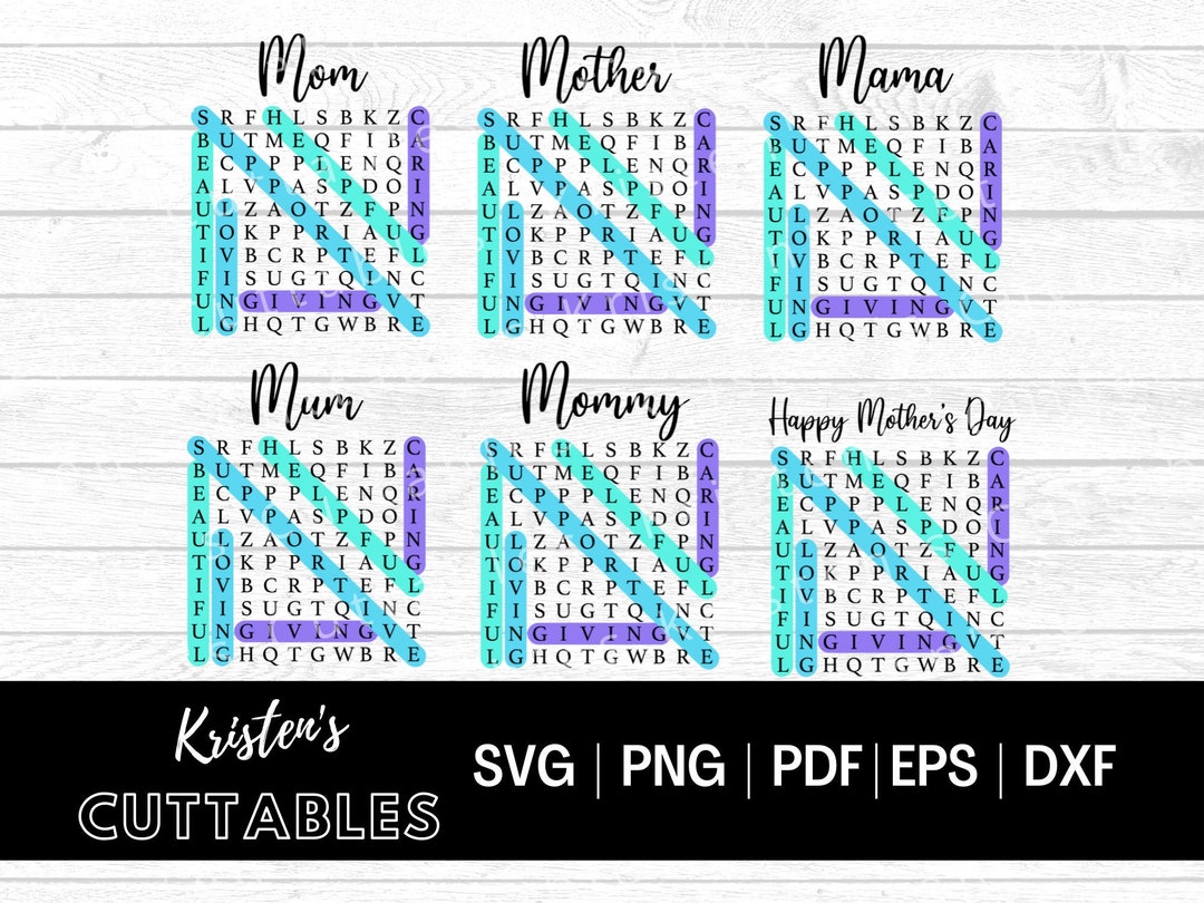 Mom Word Search SVG Happy Mother s Day SVG Mum Gift PNG Mama Sign Dxf mom-word-search-svg-happy-mother-s-day-svg-mum-gift-png-mama-sign-dxf