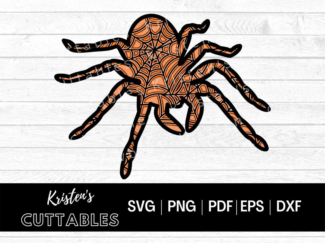 3D Spider SVG Spider Web Mandala SVG Layered Mandala DXF Halloween Png ...