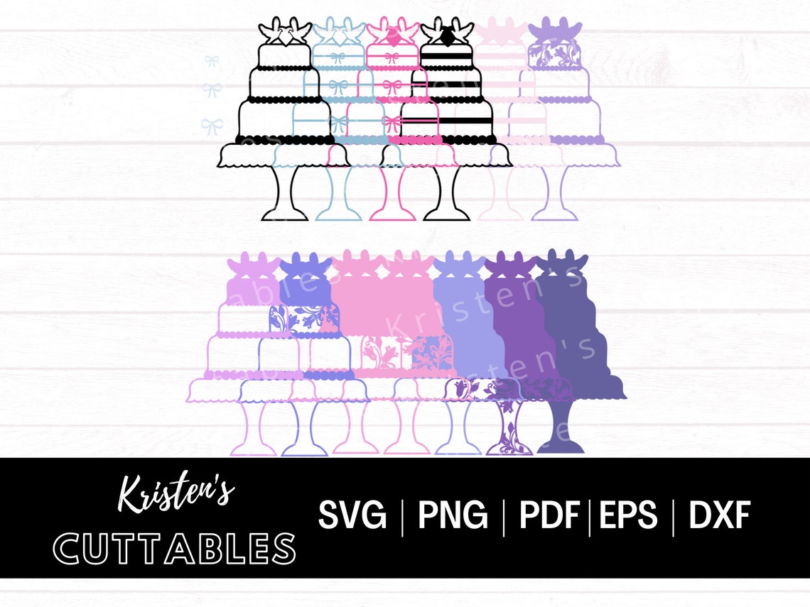 3D Wedding Cake SVG Shadow Box Svg Multi Layer Svg Layer - Etsy