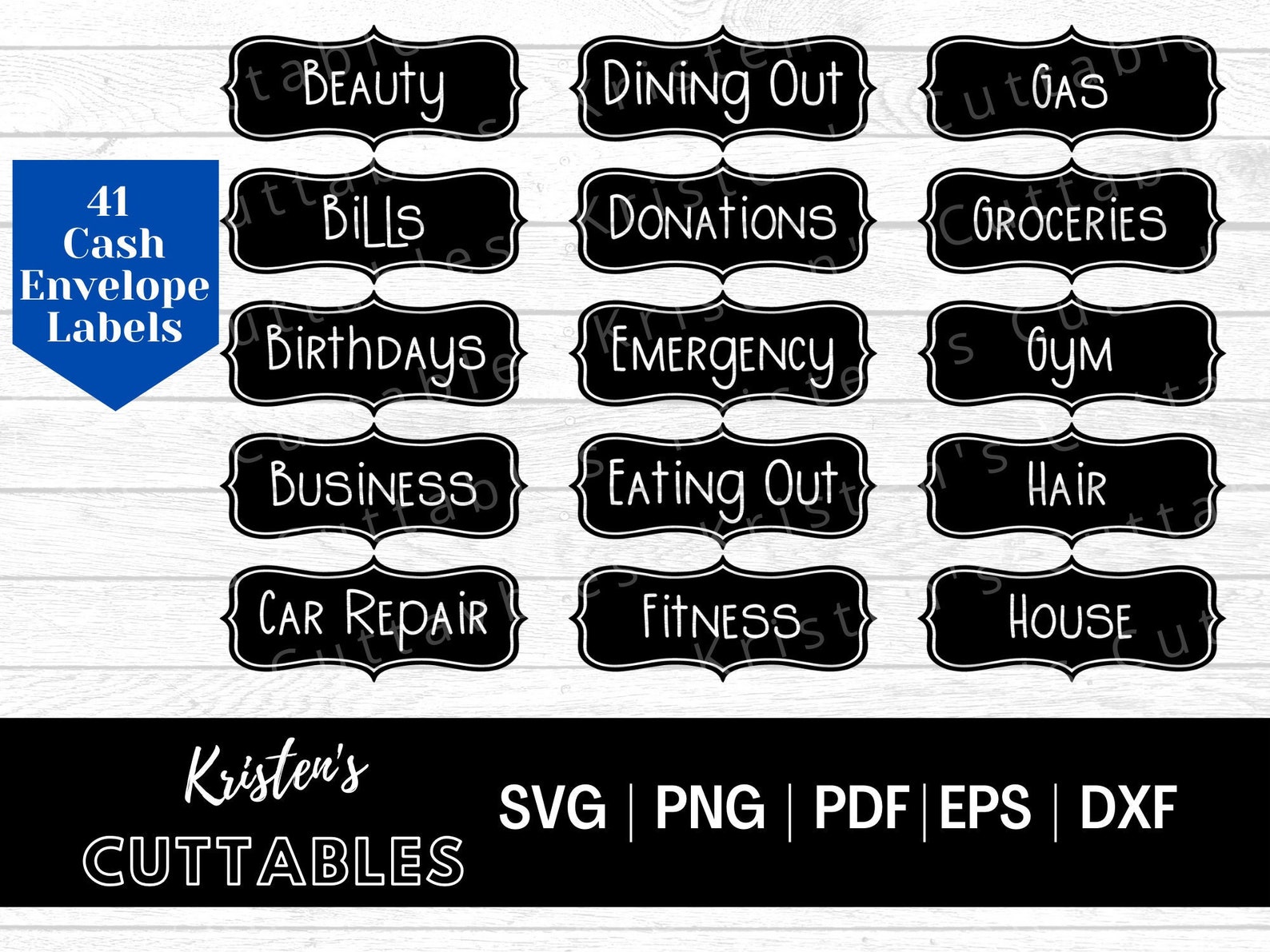 Cash Envelope Labels SVG - Budget Binder Svg - Budgeting SVG - Cash ...