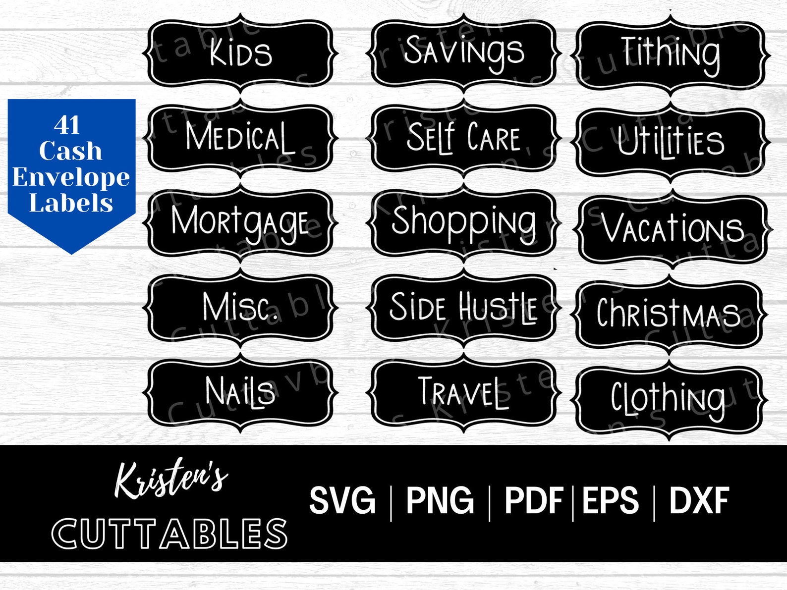 Cash Envelope Labels SVG - Budget Binder Svg - Budgeting SVG - Cash ...